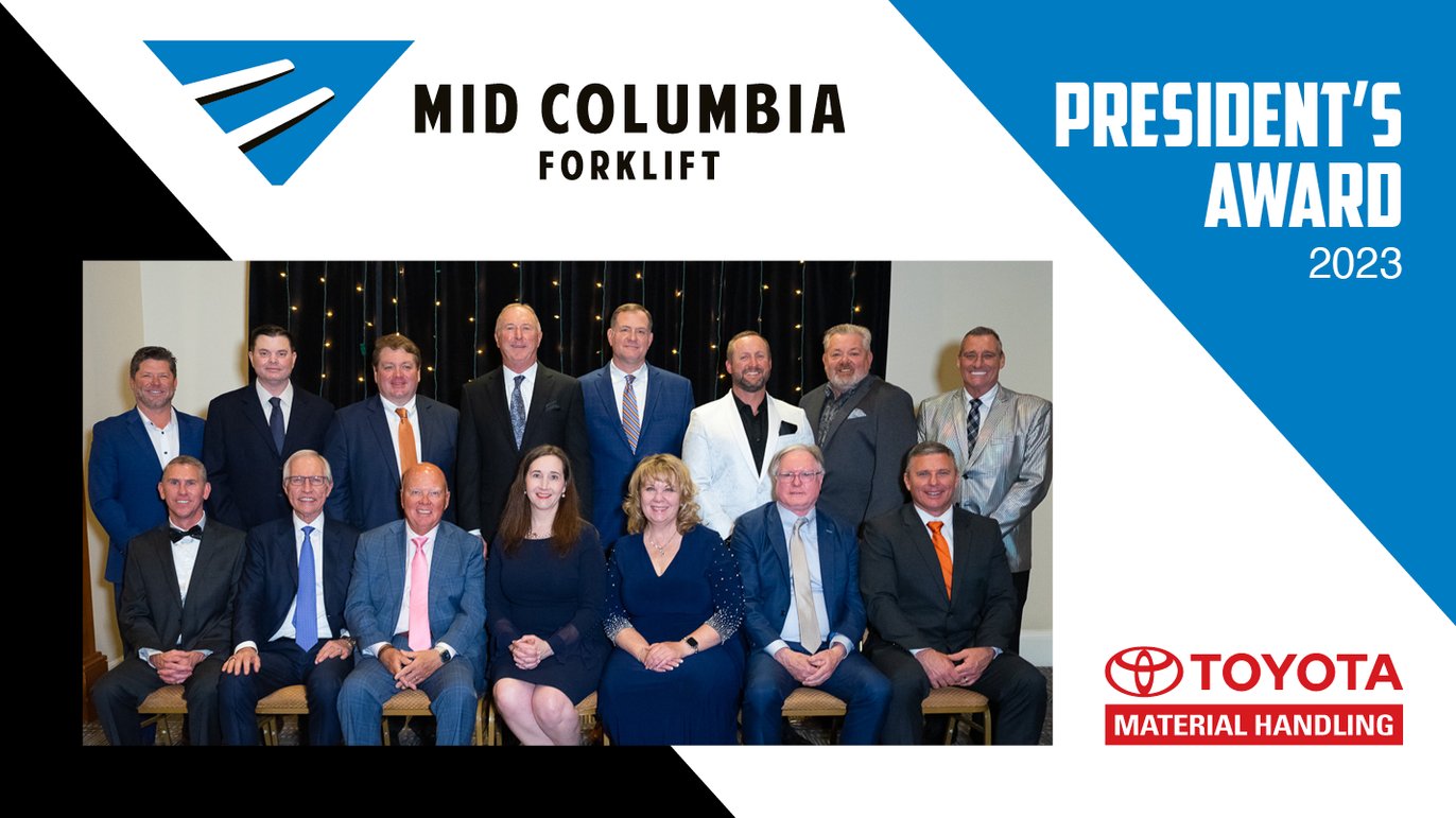Mid Columbia Forklift Recognized by Toyota Material Handling with President's Award